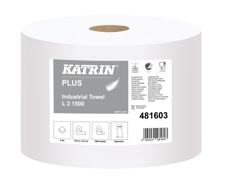 Ready4Care - Putzpapier weiß 22x38 cm 2-lagig 1500 Blatt 481603